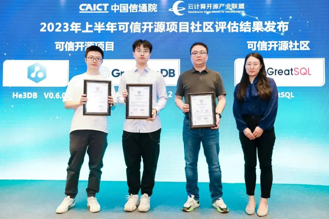 活动 | GreatSQL社区亮相OSCAR 2023开源生态沙龙 通过可信开源社区成熟度评测 - 墨天轮