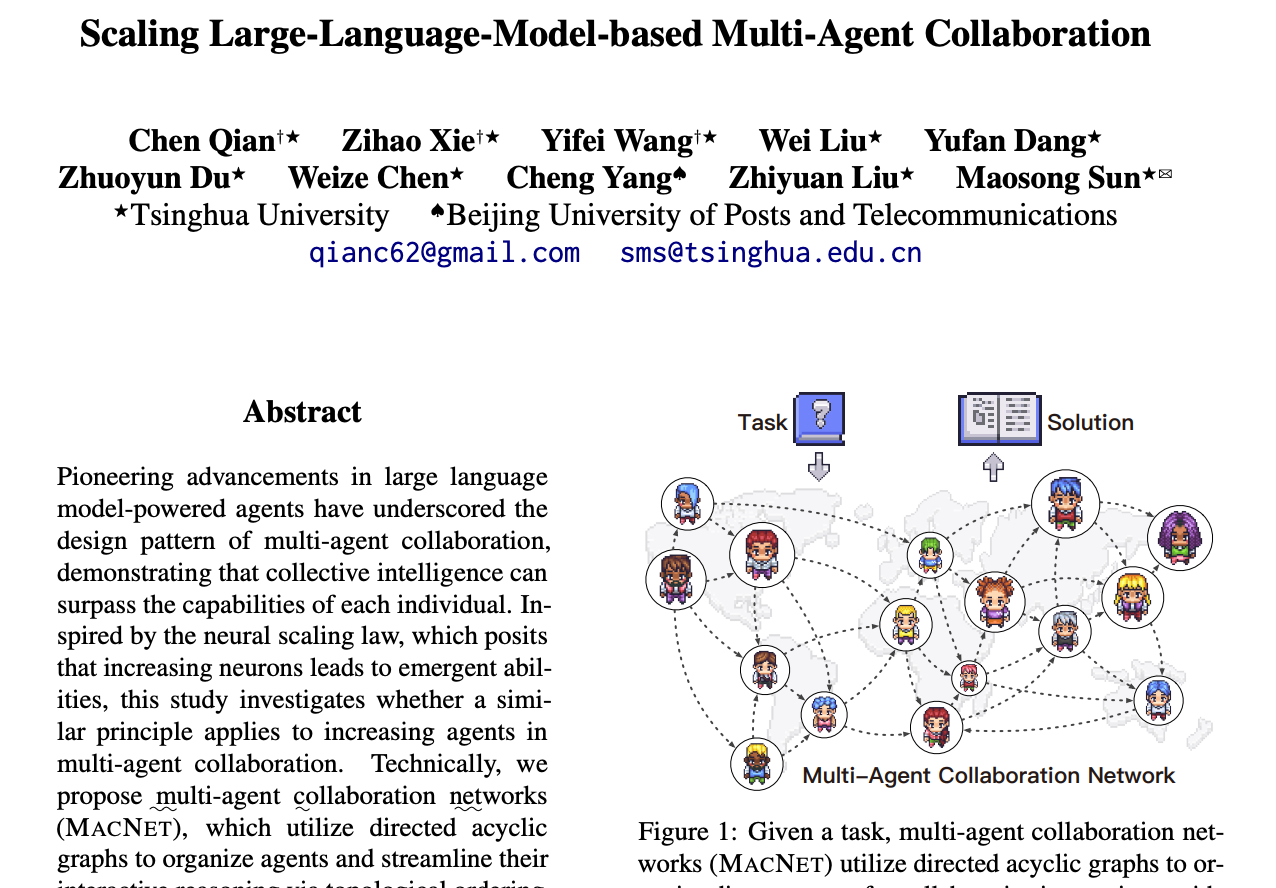 MACNET: 多 Agent 能否触发 Scaling Law?｜论文分享 - 墨天轮