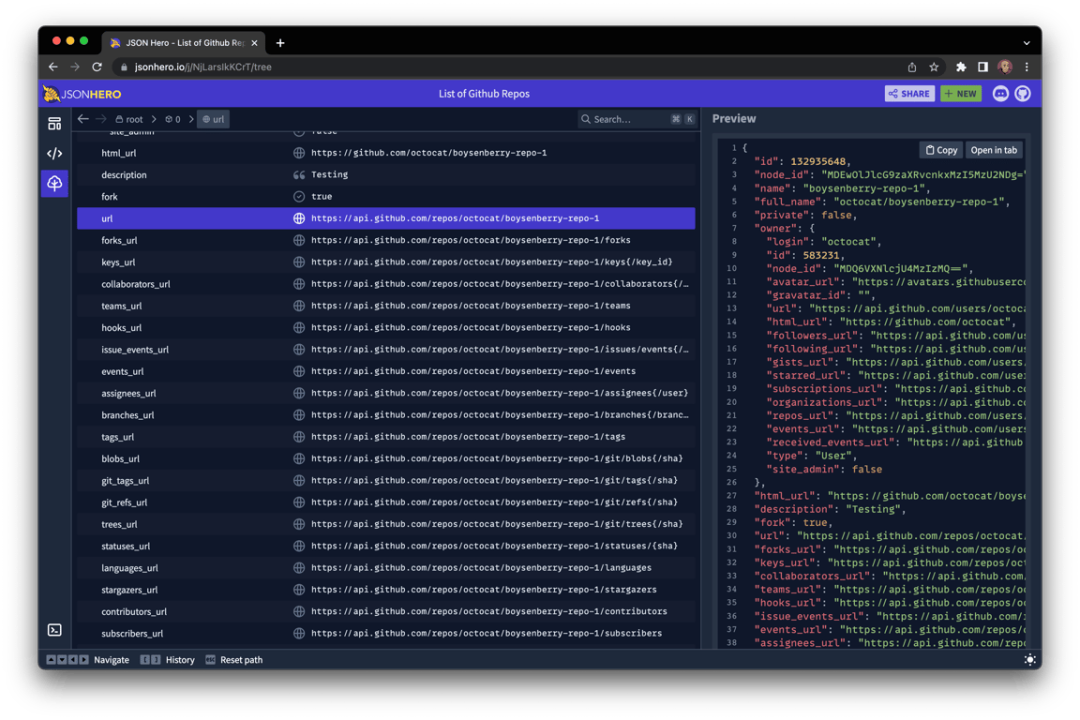 JSON 数据的可视化神器：同时支持在线使用和私有化部署 - 墨天轮