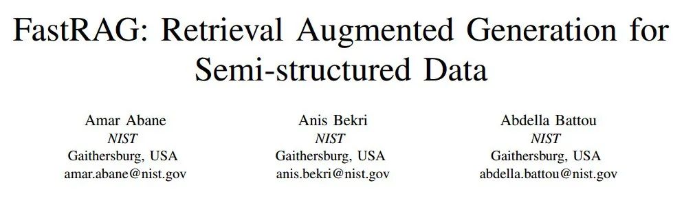 FastRAG：高效半结构化数据处理新范式，轻松提升检索生成效率 - 墨天轮