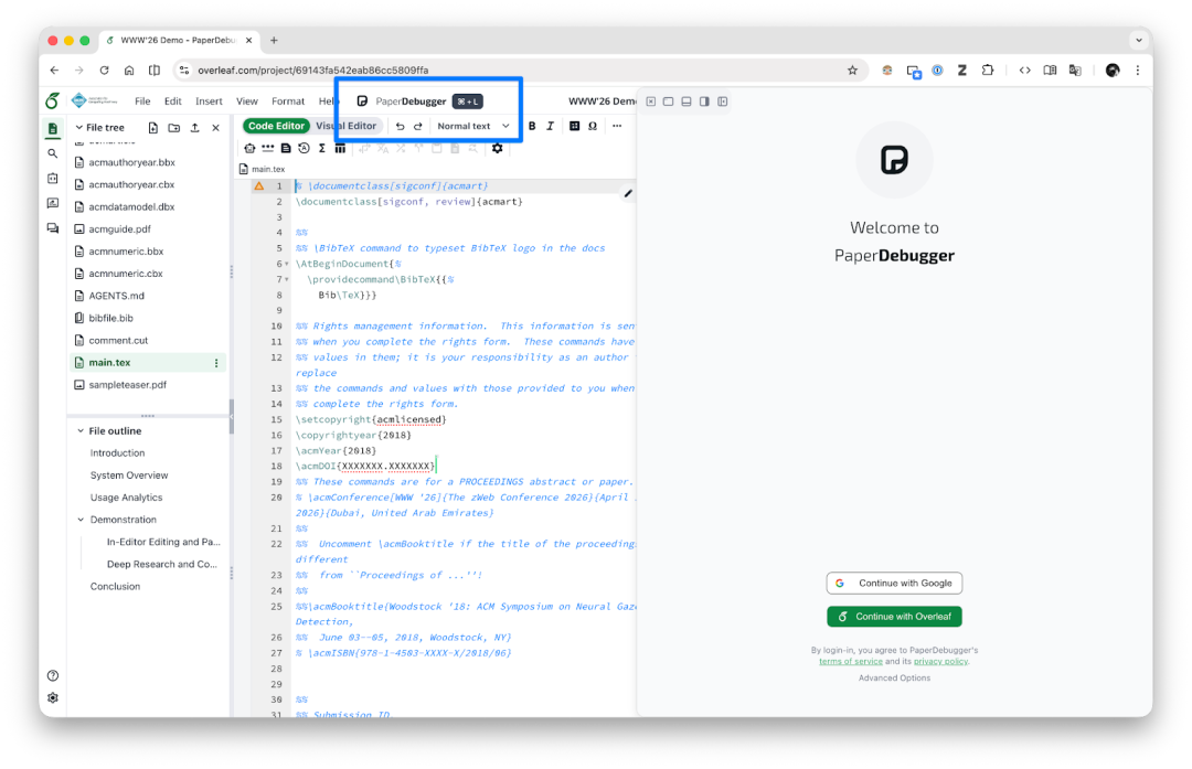 PaperDebugger，学术界的Cursor：解锁 Overleaf 论文写作新姿势 - 墨天轮