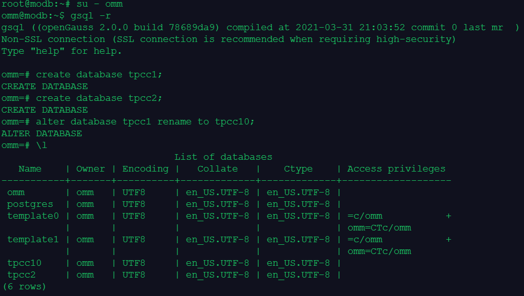 openGauss每日一练第3天｜openGauss创建数据库、修改数据库属性和删除数据库 - 墨天轮