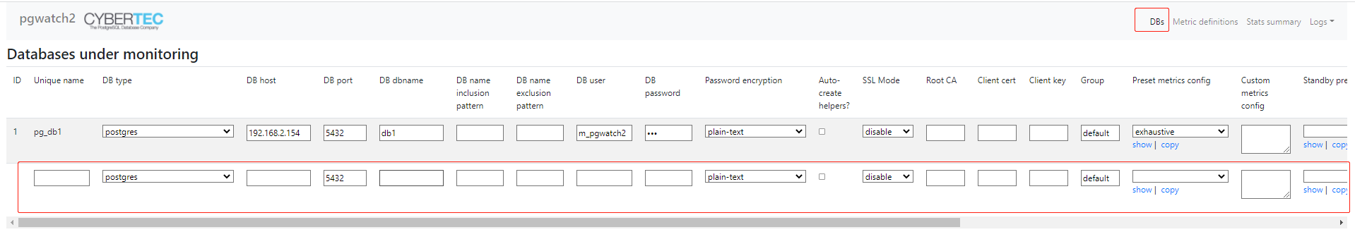 PostgreSQL监控工具之pgwatch2 - 墨天轮
