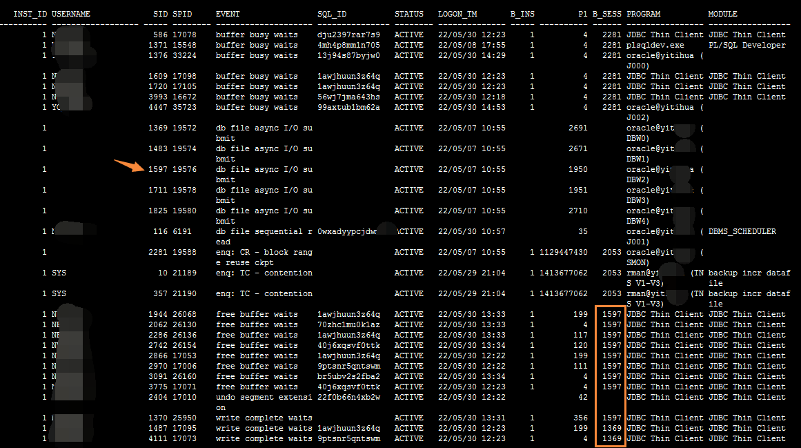 Oracle的db File Async Io Submit等待事件和redo状态全部active 墨天轮问答