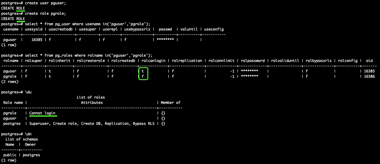 PostgreSQL数据库中user/role 对象使用 - 墨天轮