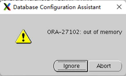 ORA-27102:out of memory - 墨天轮