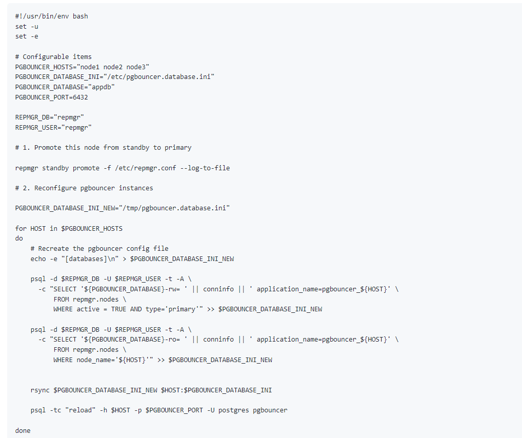 PG 之 REPMGR + PGBouncer 实现应用自动故障转移 - 墨天轮