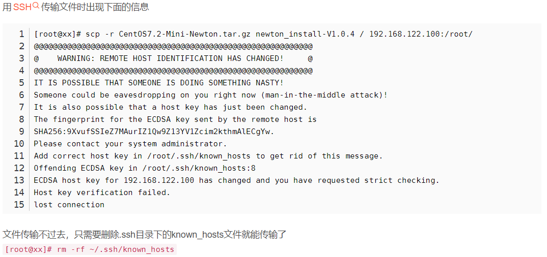 关于scp传输报错 - 墨天轮