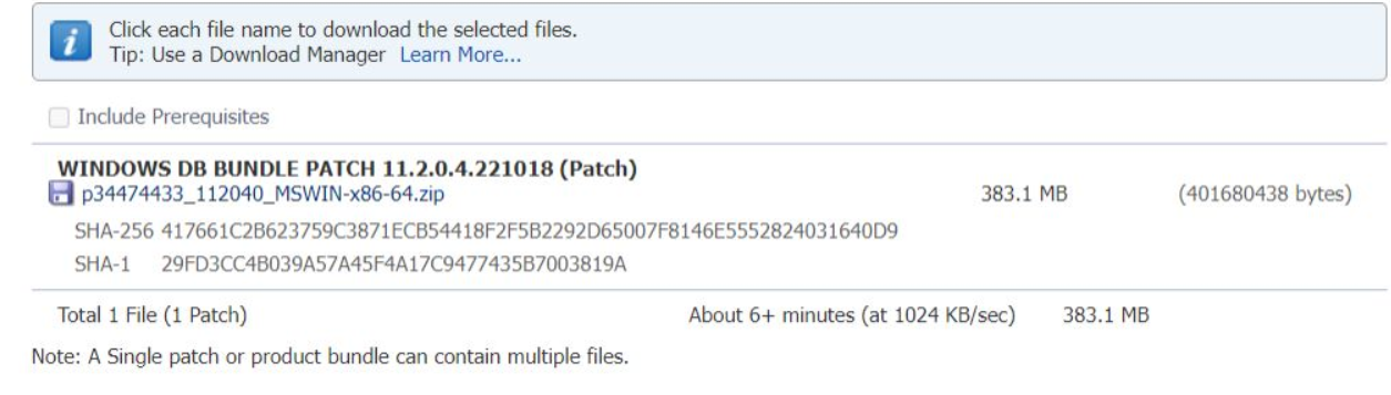windows oracle 11.2.0.4 最新补丁集 2022年10月份补丁集：WINDOWS DB BUNDLE PATCH 11.2.0.4.221018 PSU补丁包 - 墨天轮