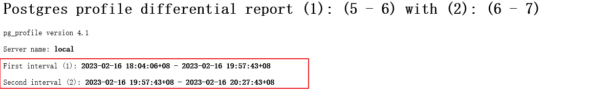 PG之生成性能报告 pg_profile - 墨天轮