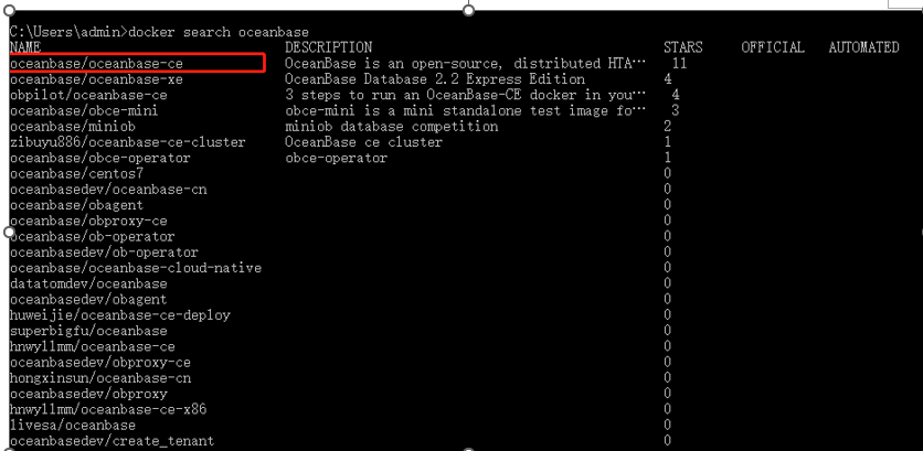 实践练习一 ： OceanBase Docker 体验 - 墨天轮