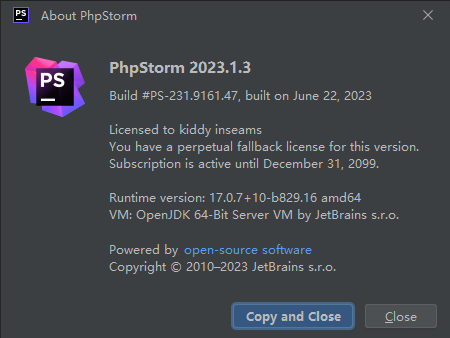 最好的语言配最强的IDE，phpstorm激活码2023最新！简单一键激活2099年 - 墨天轮