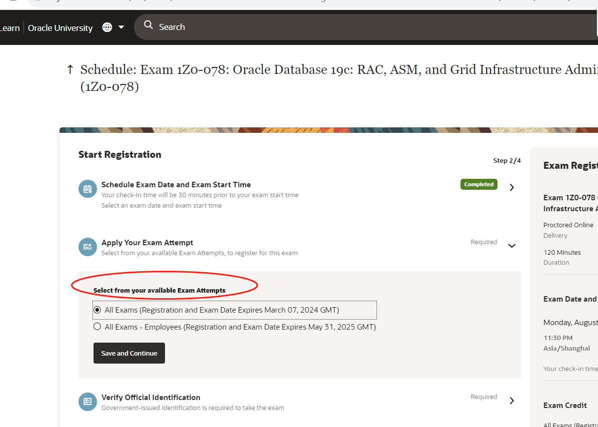 oracle 在线考试预约和取消流程 - 墨天轮