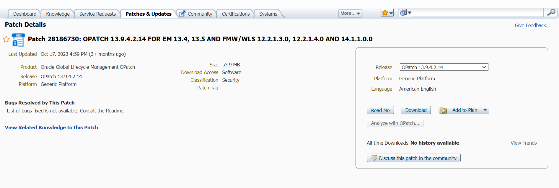 weblogic打补丁时需要升级opatch过程 - 墨天轮