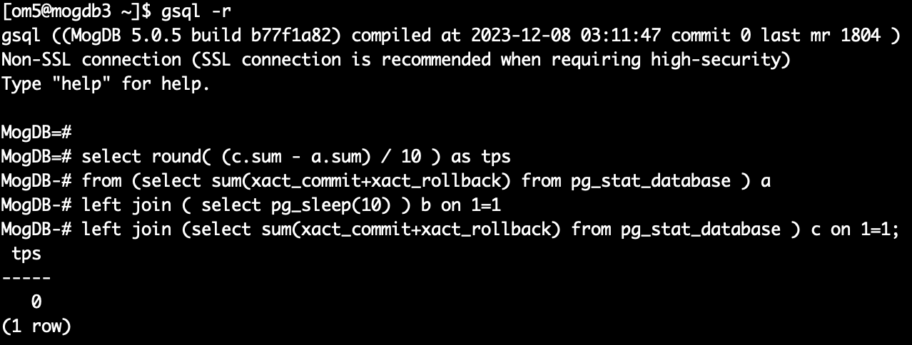 自治事务实现openGauss/MogDB/PanweiDB 计算TPS - 墨天轮