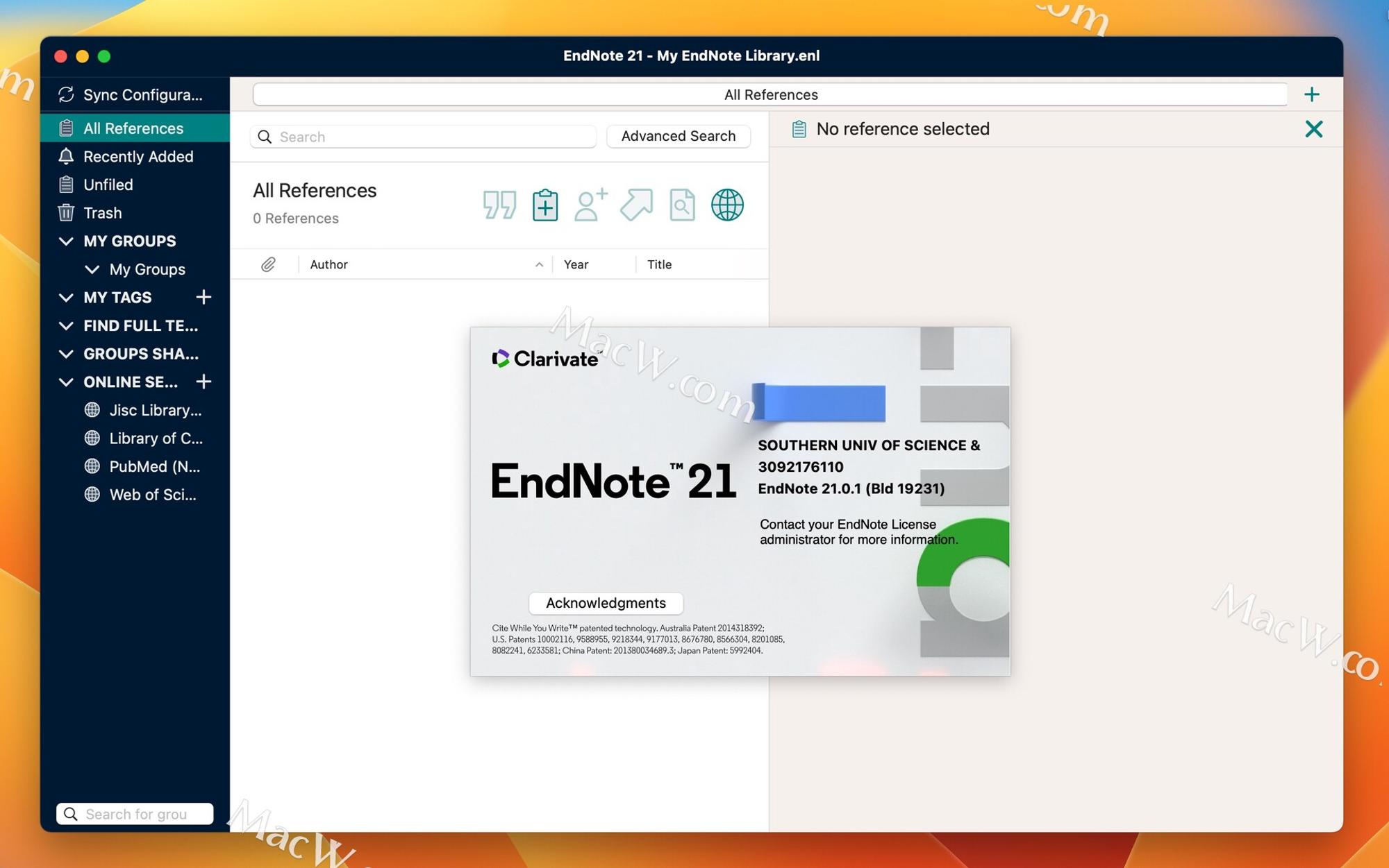 EndNote 21大客户授权版 Mac(最强文献管理软件) v21.0.1永久激活版 - 墨天轮