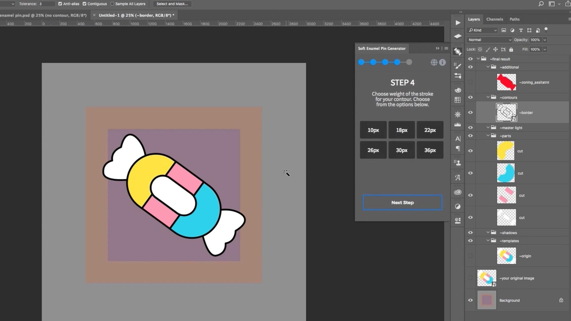 烤漆质感徽章别针样式生成器ps插件 Soft Enamel Pin Generator中文版 - 墨天轮