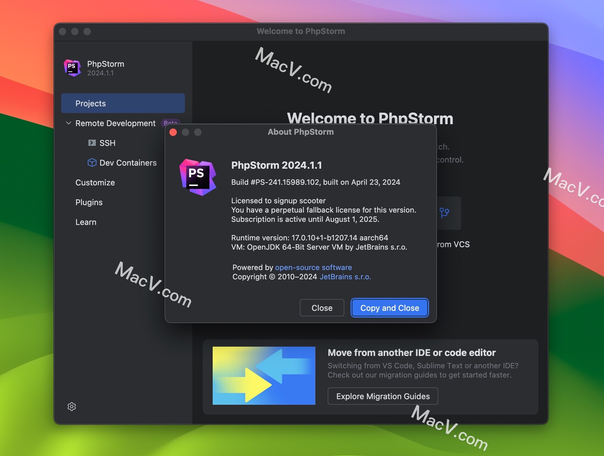 PhpStorm激活版下载 JetBrains PhpStorm 2024 mac中文版安装教程 附永久密钥 - 墨天轮