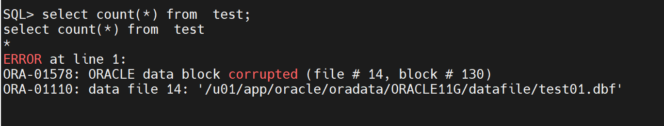 oracle故障恢复实验(3)-单个数据块损坏和多个数据块损坏(RMAN工具) - 墨天轮