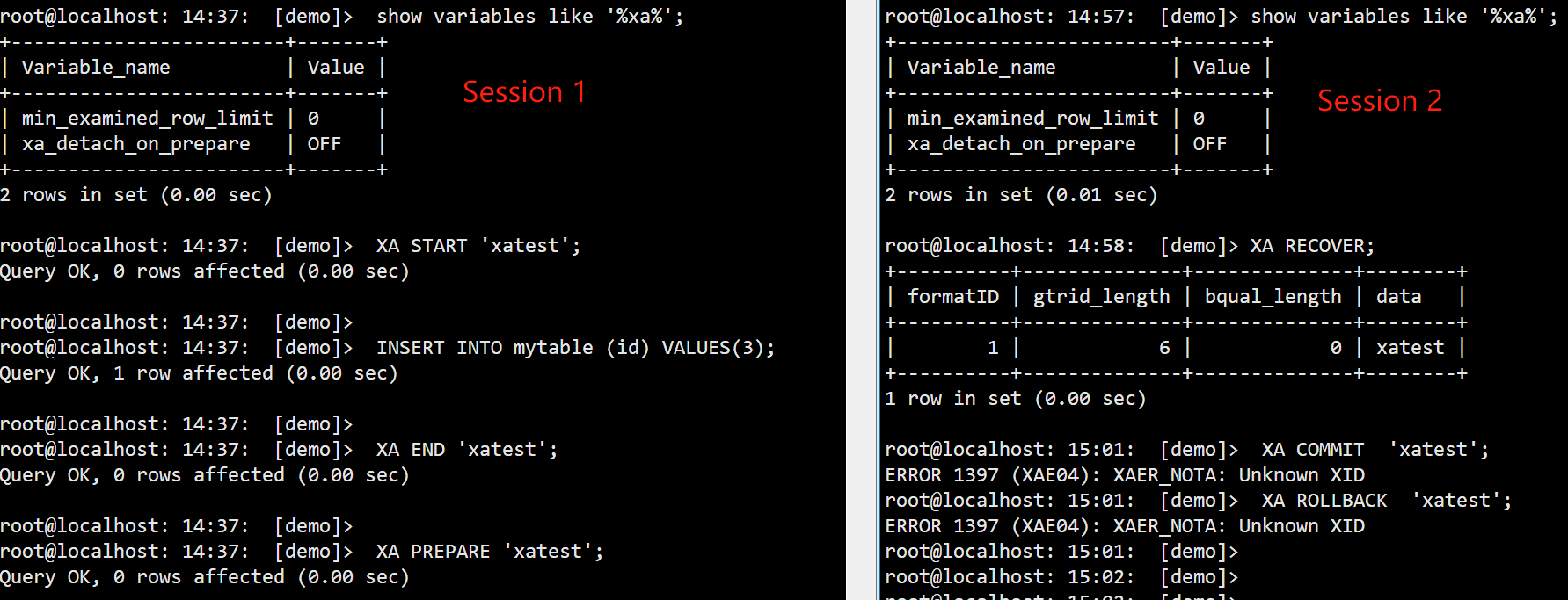 MySQL中 XA事务解析 - 墨天轮