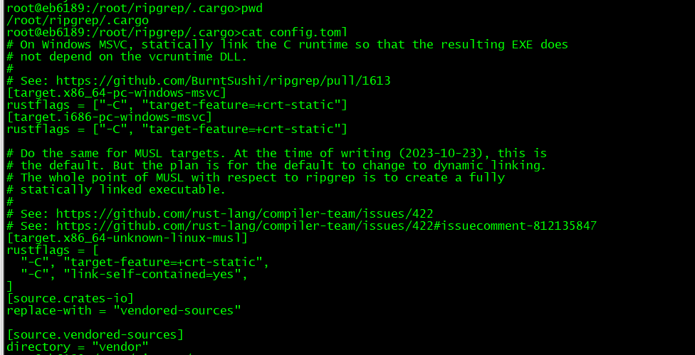 安装 rust 并编译 ripgrep无网络部署 - 墨天轮