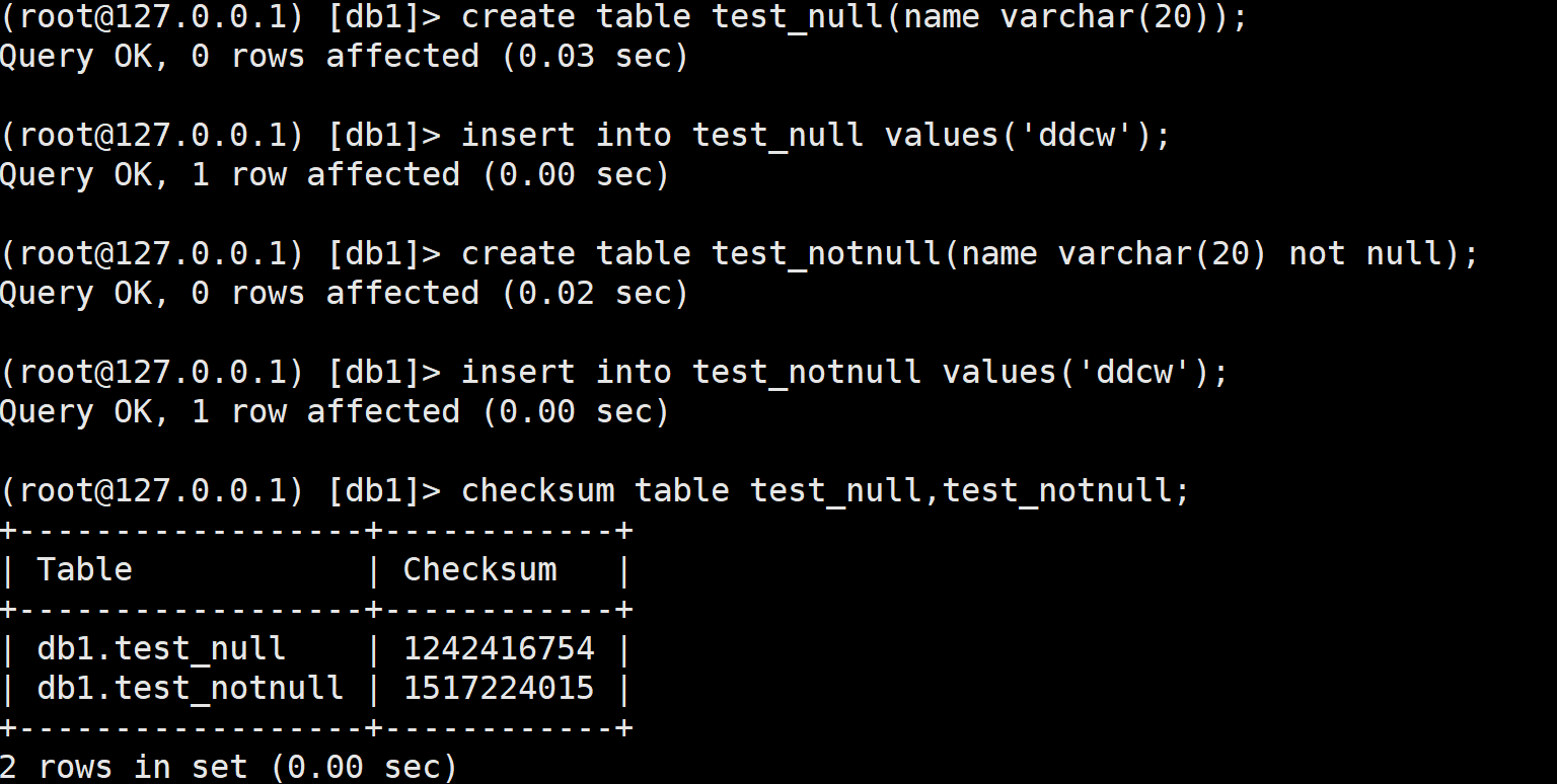[MYSQL] mysql checksum table原理深度分析 - 墨天轮