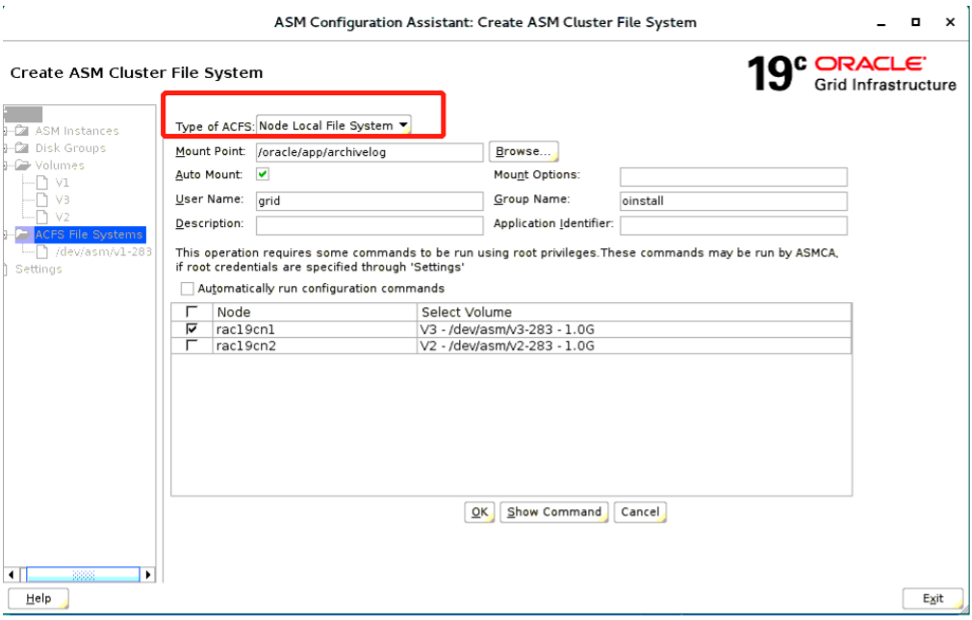 基于Oracle 19C的ADVM与ACFS标准化实施文档 - 墨天轮