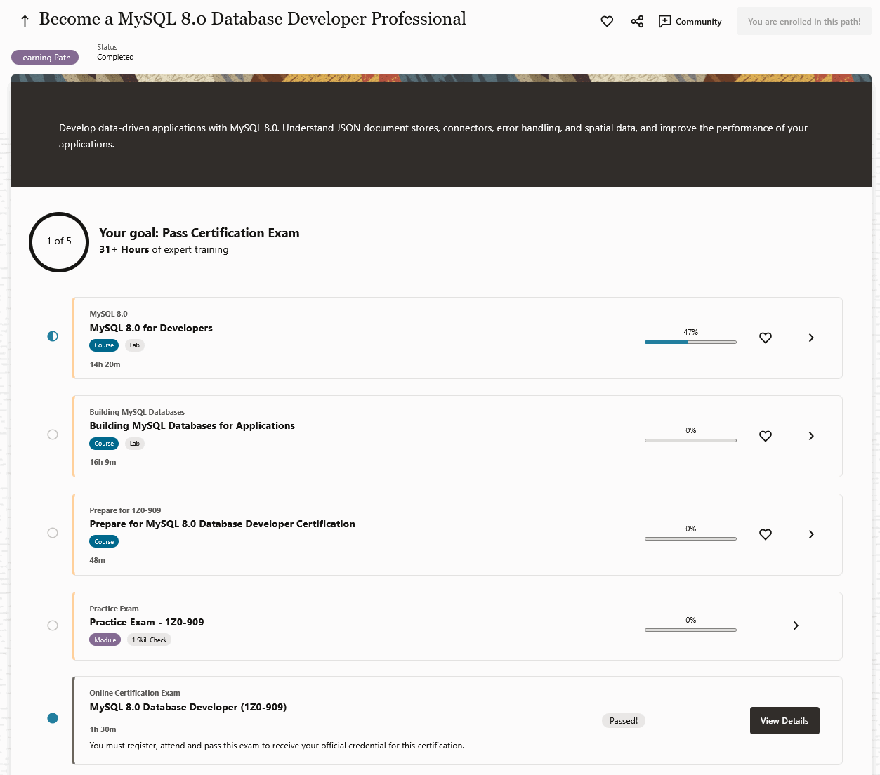 月黑风高单挑 MySQL 开发者认证 (1Z0-909) - 墨天轮