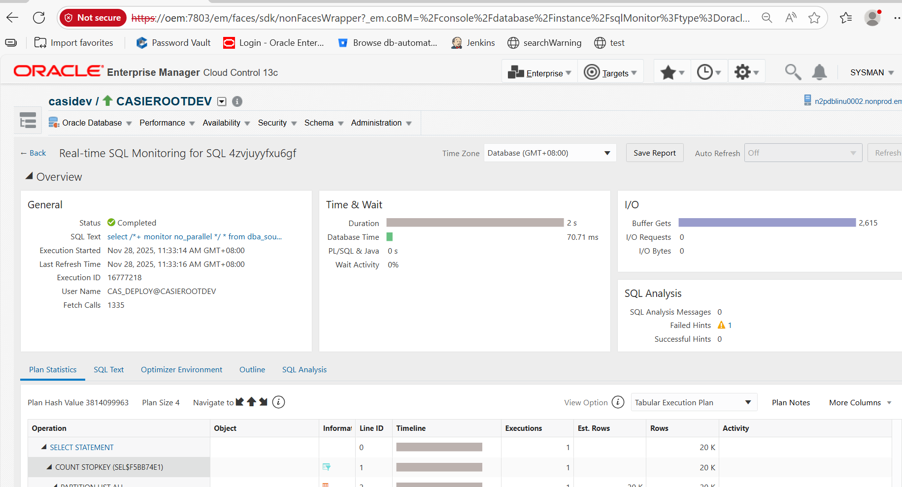 Real-time SQL Monitoring Duration 远远大于 Database Time - 墨天轮