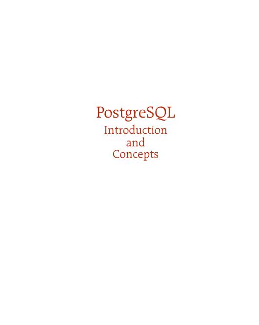 Postgresql Introduction And Concepts Pdf 墨天轮文档