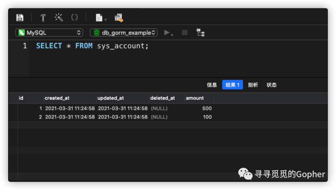Gorm 操作 MySQL - 墨天轮