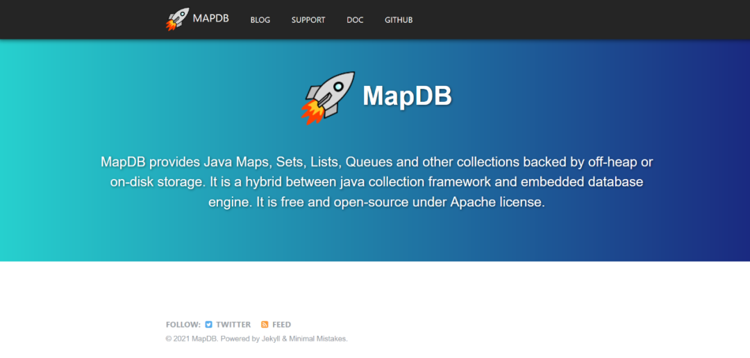 MapDB - 快速易用的嵌入式 Java 数据库引擎 - 墨天轮