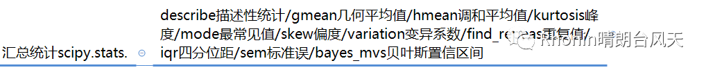 Python-57 scipy.stats 汇总统计 - 墨天轮