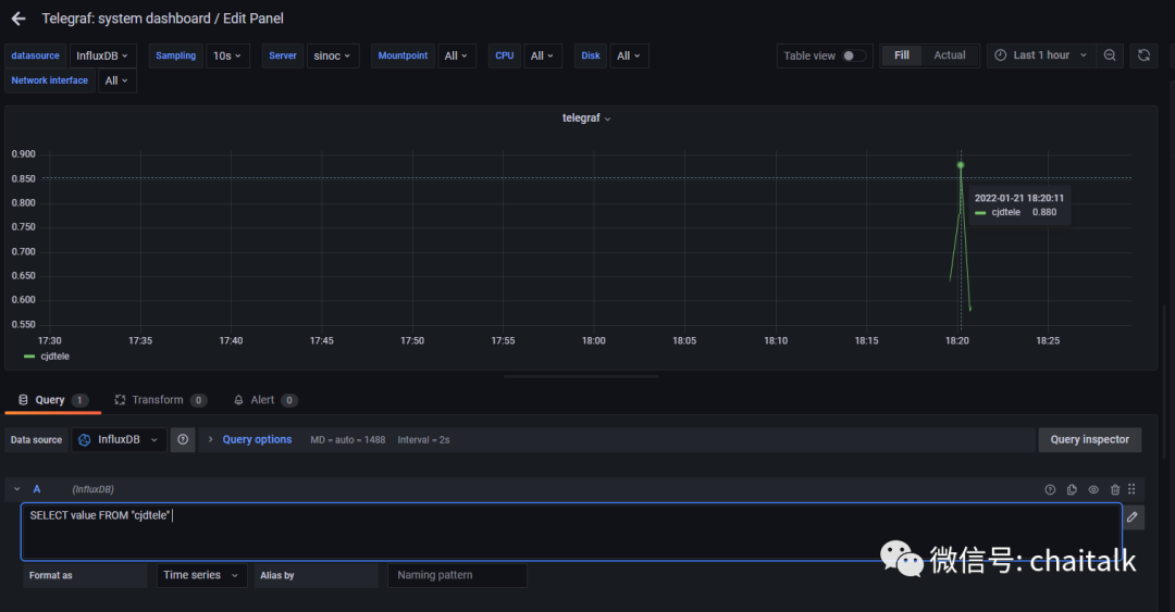 telegraf采集接口使用方法 - 墨天轮
