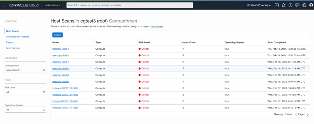利用OCI Vulnerability Scanning Service识别漏洞并防御攻击 - 墨天轮