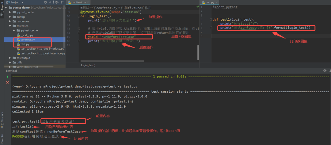Pytest fixture实现测试用例前置&后置操作 - 墨天轮