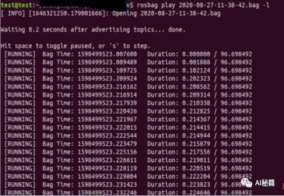 rosbag数据包的录制record和播放play命令方法 - 墨天轮