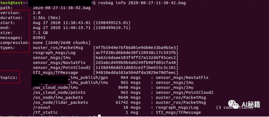 rosbag数据包的录制record和播放play命令方法 - 墨天轮