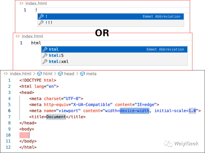 Vscode使用技巧快速生成html模板 墨天轮