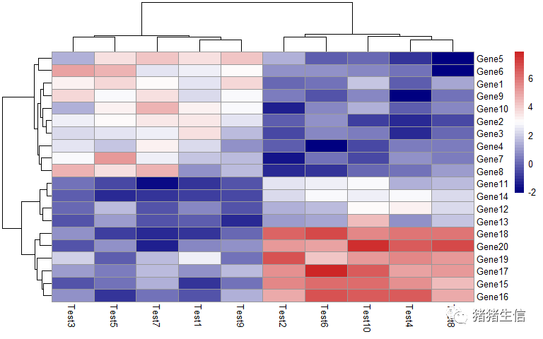 R语言使用pheatmap包绘制热图 - 墨天轮