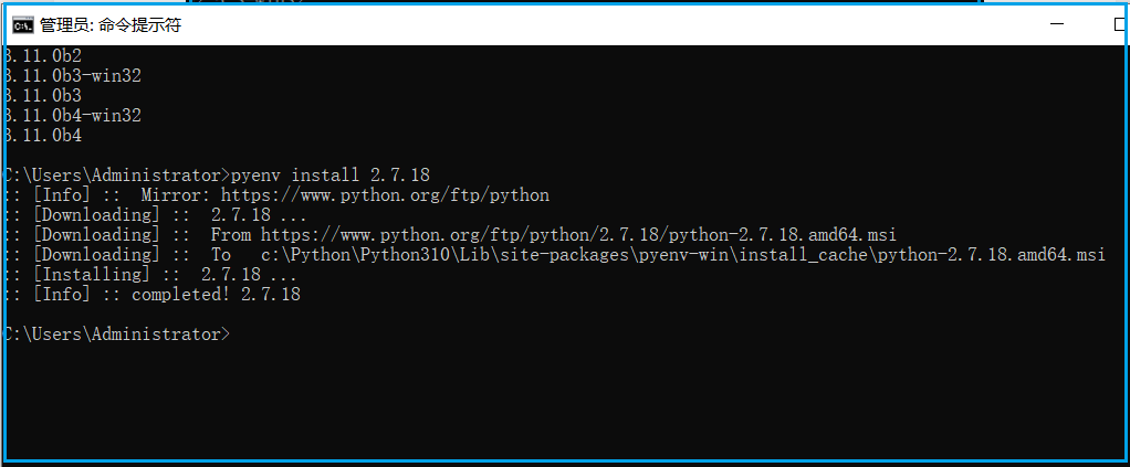 Windows 上使用 Pyenv 墨天轮