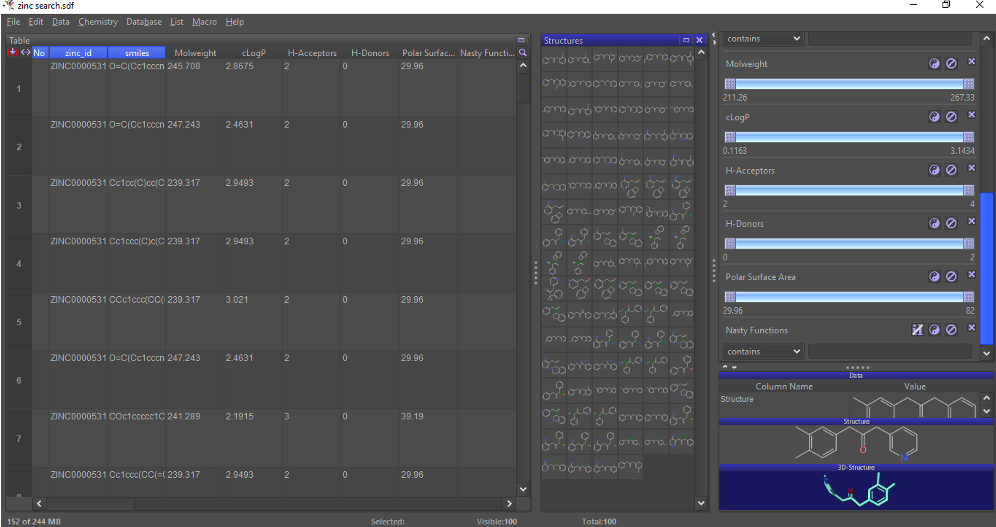 DataWarrior(二): 计算性质和过滤 - 墨天轮