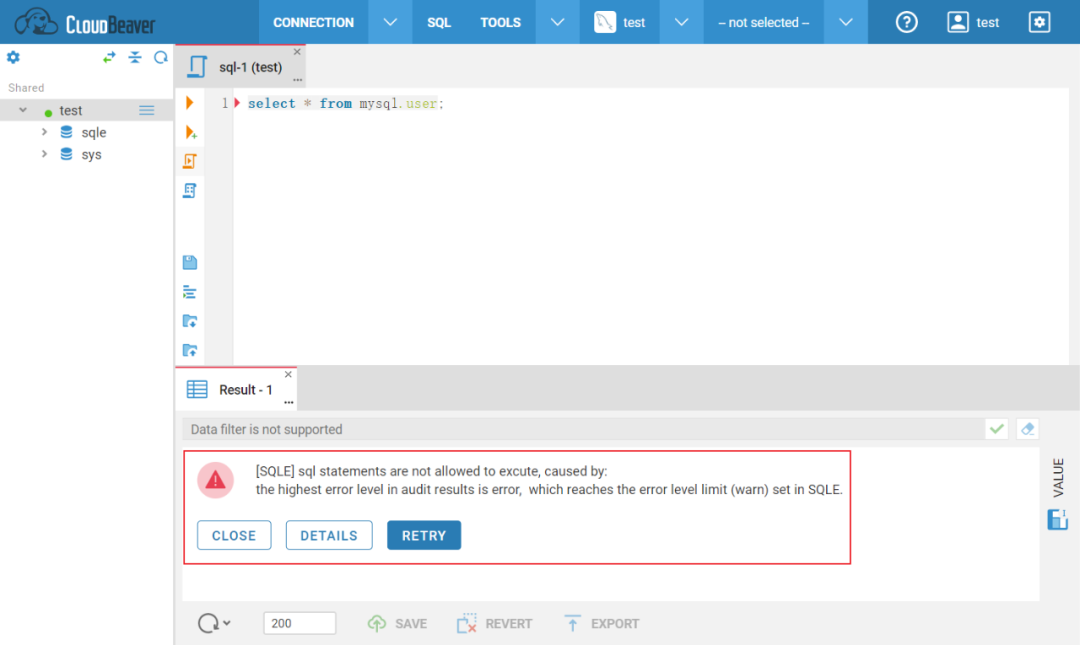 SQL审核 | SQLE 深度集成安全管控的 CloudBeaver - 墨天轮